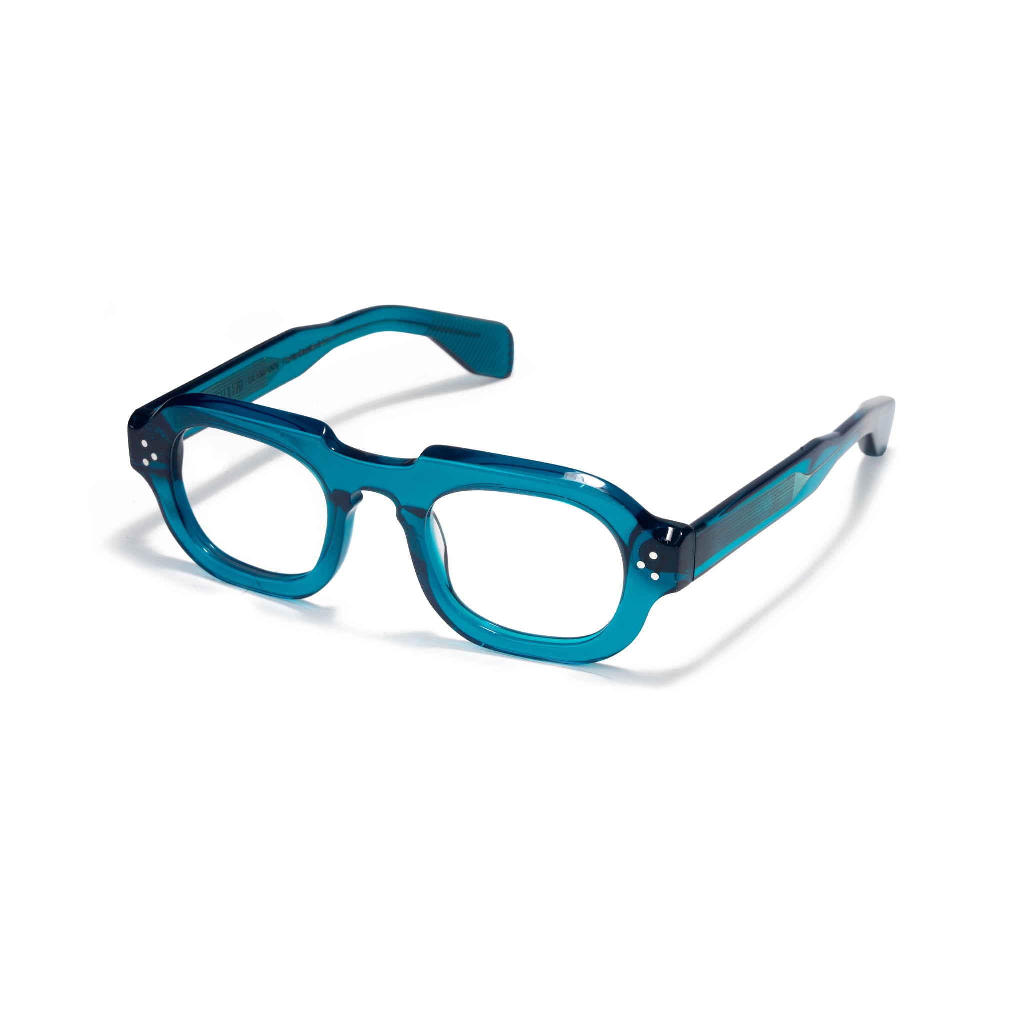 Hermann Teal Bio-Acetate Eyewear - Bold Retro Design