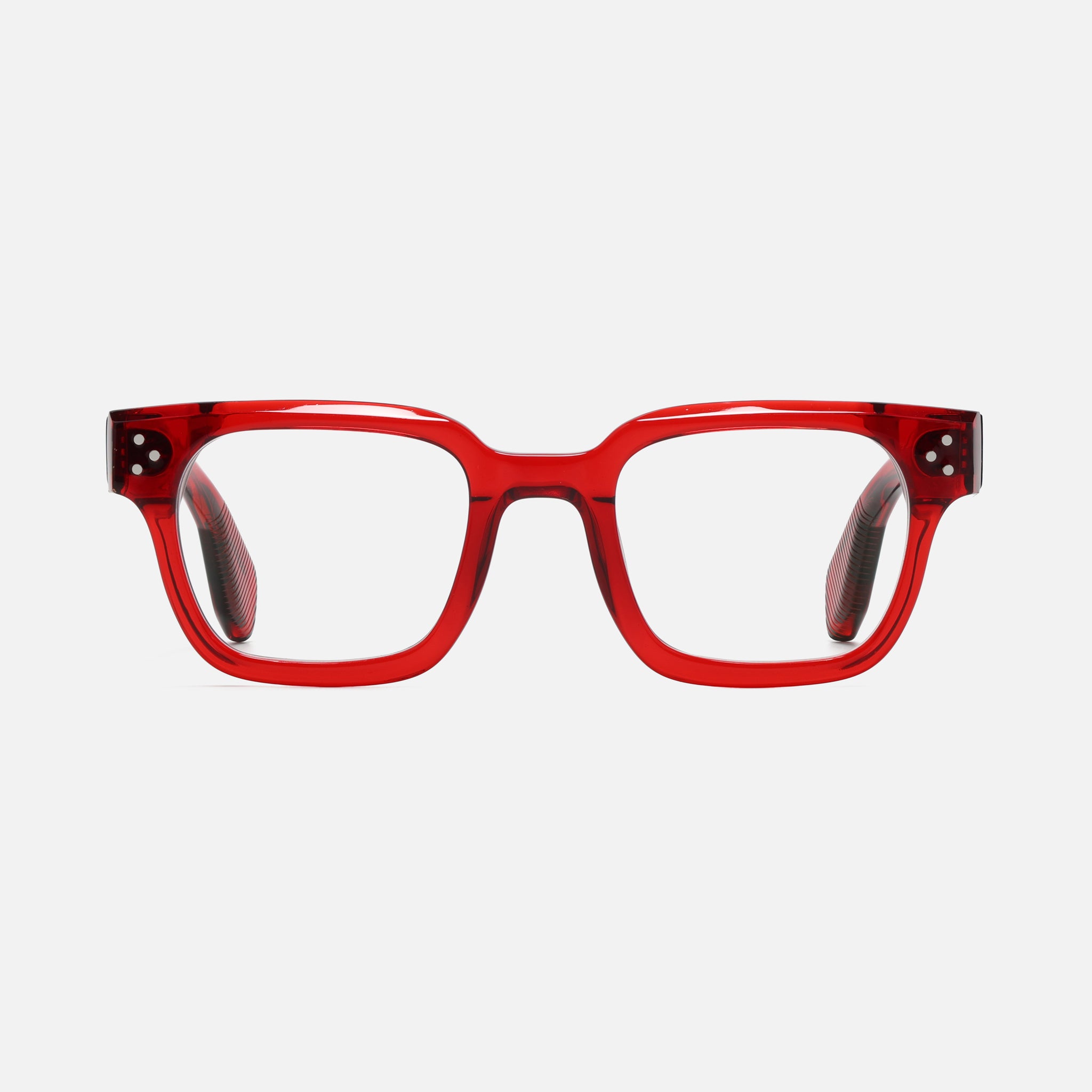 Uslar Red Bio-Acetate Eyeglasses – Modern Square Design